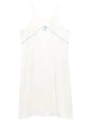 Marie Adam-Leenaerdt Sleeveless Bow Detail Maxi Dress - White