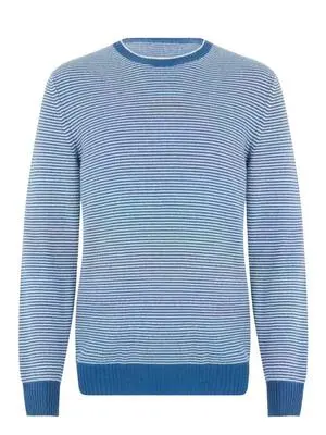 Fedeli Striped Cashmere Sweater - Blue