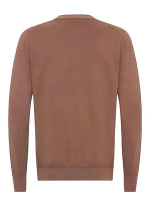 Fedeli V-neck Cardigan - Brown