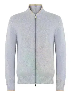 Fedeli Zip-up Cardigan - Grey