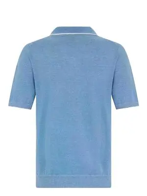 Fedeli Ribbed-knit T-shirt - Blue