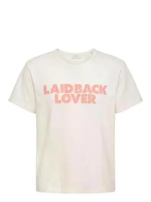 SECOND / LAYER Slogan-print Crew-neck T-shirt - Neutrals