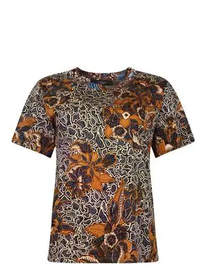 Max Mara Floral Print T-shirt - Neutrals
