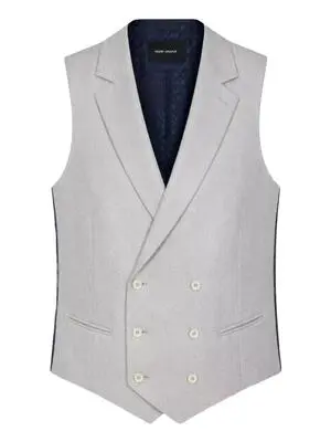 RAMON SANJURJO Double-breasted Peak-lapel Waistcoat - Grey