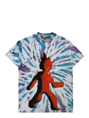 TRAVIS SCOTT Tie-dye Graphic-print T-shirt - White