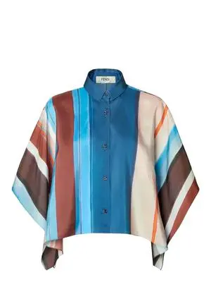 Fendi Striped Cropped Shirt - Multicolor