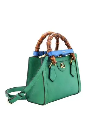 Gucci Diana Mini Crossbody Bag With Bamboo Handle - Green
