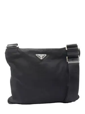 Prada Triangle-logo Shoulder Bag - Black