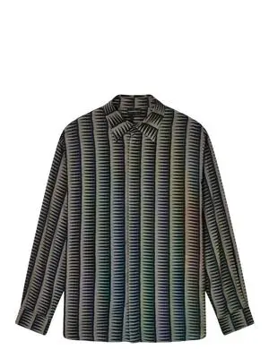 Emporio Armani Striped Long-sleeve Shirt - Black
