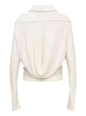Alexander Wang Cowl Neck Draped Top - Neutrals