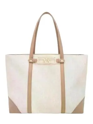 Armani Exchange Logo Plaque Tote Bag - Neutrals
