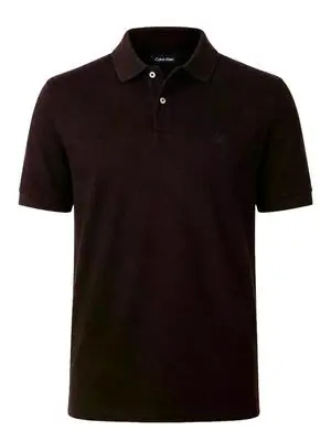 Calvin Klein Logo-embroidered Polo Shirt Brown