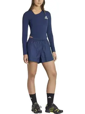 Adidas Equipment Logo-patch Shorts - Blue