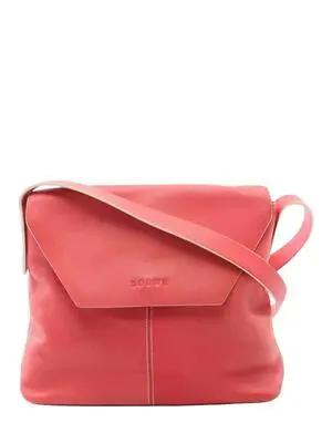 Loewe 2000s Leather Shoulder Bag - Red