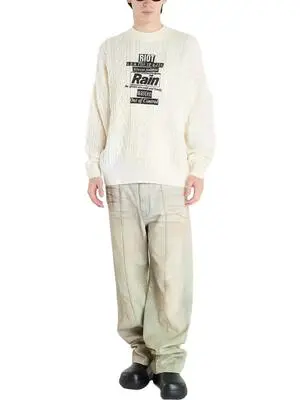 WASTED Rain Cable-knit Sweater - Neutrals