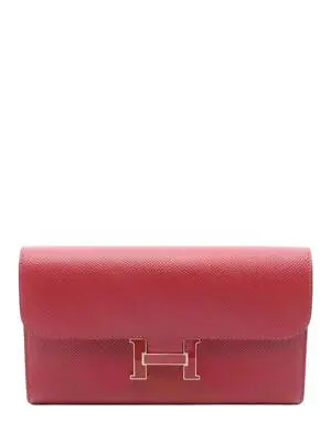 Hermès Constance Long Bi-fold Wallet - Red