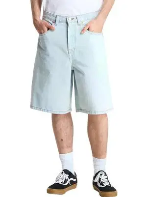 VANS Check-5 Baggy Denim Shorts - Blue