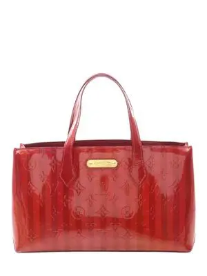 LOUIS VUITTON Wilshire Pm Monogram Vernis Tote Bag - Red