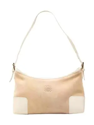 Loewe Loewe Suede Anagram Shoulder Bag Brown