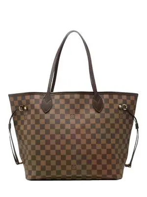 LOUIS VUITTON Damier Ebene Neverfull Mm Tote Bag - Brown
