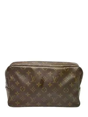 LOUIS VUITTON Monogram Trousse Toilette 28 Clutch Bag - Brown