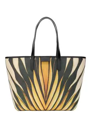 Roberto Cavalli Tiger-print Logo Tote Bag - Yellow