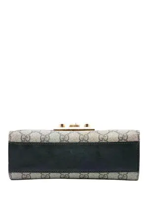 Gucci Small Gg Supreme Padlock Crossbody Bag - Neutrals