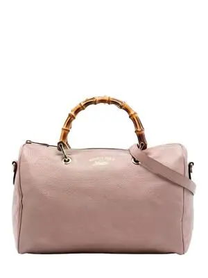 Gucci Bamboo Shopper Boston Bag Satchel - Brown