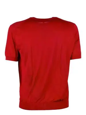 BROOKSFIELD Fine-knit Short-sleeve Top - Red