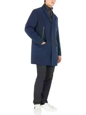 Roberto Cavalli Notched-lapel Layered Coat - Blue
