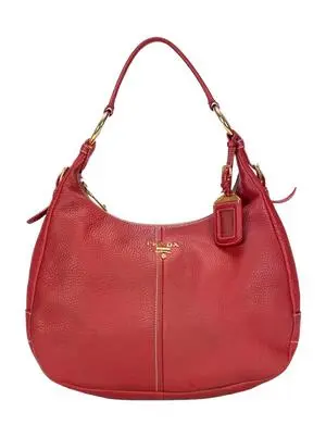 Prada Logo-plaque Shoulder Bag - Red