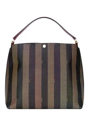 Fendi Pequin Handbag - Black