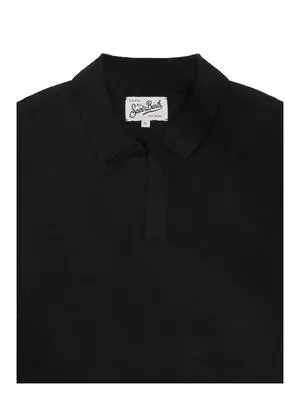 MC2 SAINT BARTH Knitted Polo Shirt - Black