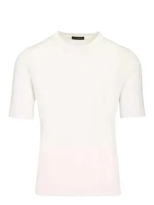 BALLANTYNE Knitted Slim-fit T-shirt - Neutrals