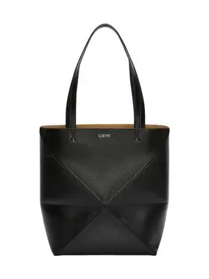 Loewe Medium Puzzle Fold Tote - Black