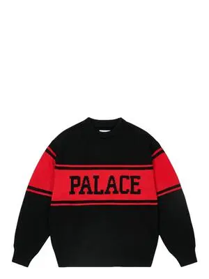 PALACE College Stripe Knit Pullover - Black