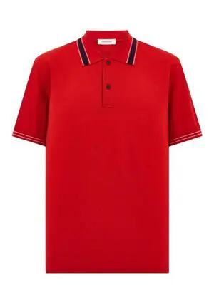 FERRAGAMO Short-sleeved Polo Shirt - Red