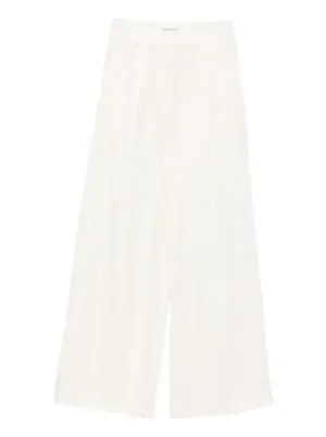 THE FRANKIE SHOP Pleated Wide-leg Trousers - White