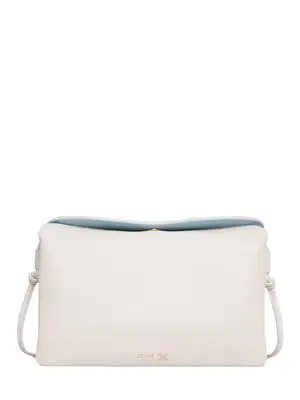 Celine Trio Flap Bag In Smooth Lambskin - Rice