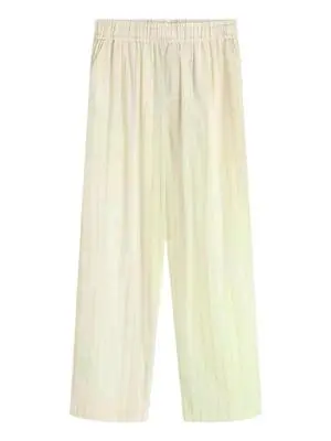 ST. AGNI Relaxed Pinstripe Trousers - Neutrals