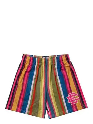 ERIC EMANUEL Striped Track Shorts - Blue
