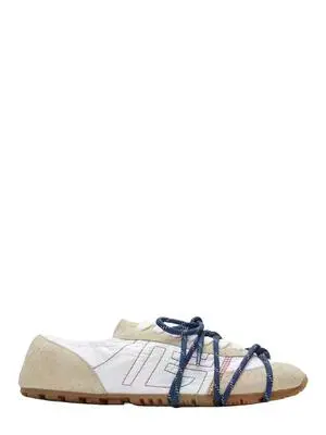 Balmain Racer 45 Trainers In Nylon And Suede - Neutrals