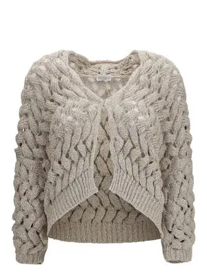 BRUNELLO CUCINELLI Brunello Cucinelli Openwork Sequin Cardigan