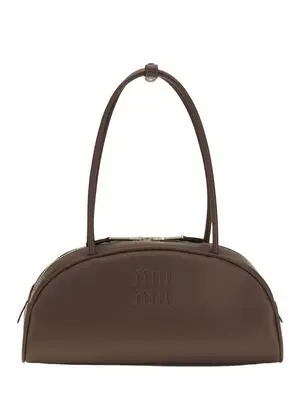 Miu Miu Beau Leather Shoulder Bag - Brown