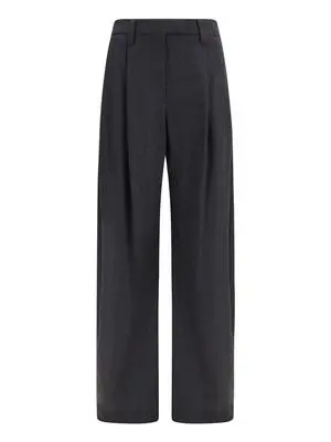 Brunello Cucinelli Tailored Virgin Wool Pants - Grey
