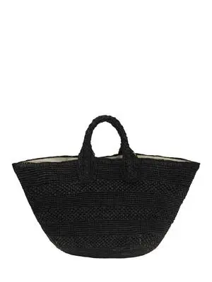 IBELIV Raffia Handbag - Black