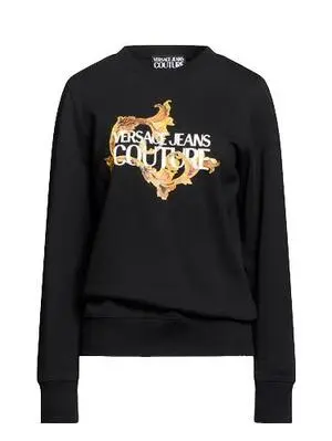 Versace Cotton Sweatshirt With Logo - Black