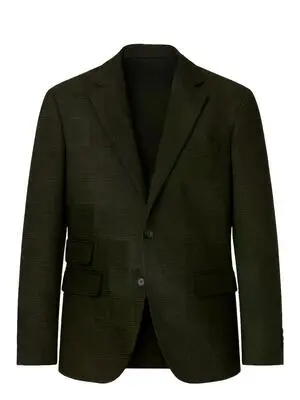 Massimo Alba Prince Of Wales Virgin Wool Jacket - Green