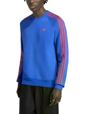 Adidas 3-stripes Crew Neck Sweater - Blue