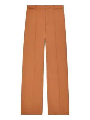 Chloé Chloé Flared-Leg Virgin Wool Trousers Tan